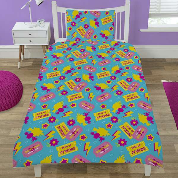 Trolls Poppy & Viva Single Quilt Cover Set – Kids Korna