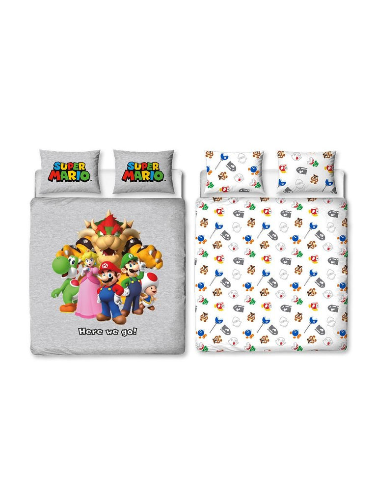 Nintendo Super Mario Bros Here We Go "Reversible" Licensed Double to Q ...