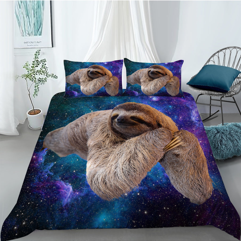 Galaxy Sloth Quilt Cover Set – Kids Korna