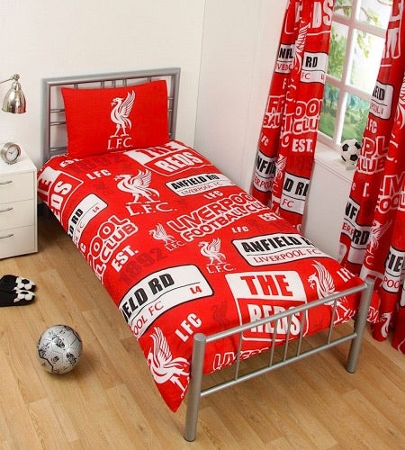 Liverpool FC Patch "Reversible" Football Single Quilt Cover Set – Kids ...