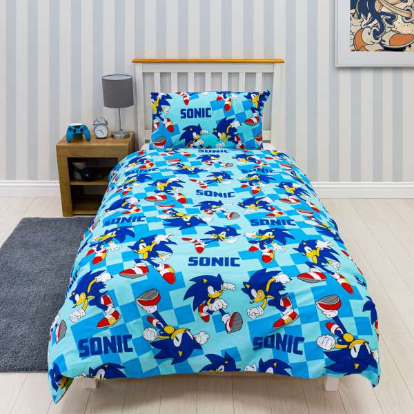 Sonic The Hedgehog Moves Single Quilt Cover Set – Kids Korna