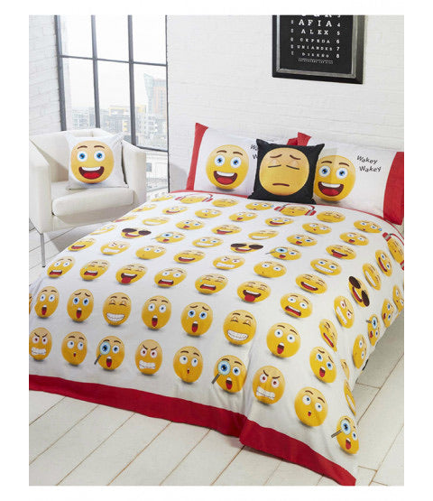Emoji Reversible Single Quilt Cover Set – Kids Korna