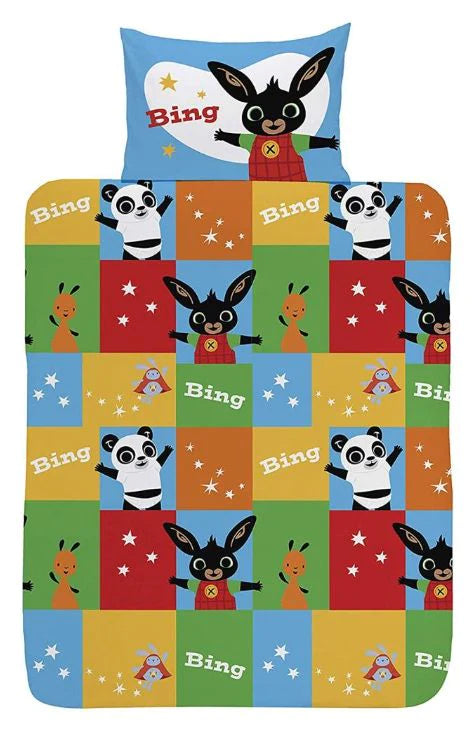 Bing Bunny Patchwork "Reversible" Toddler/ Junior/ Cot Quilt Cover Set ...